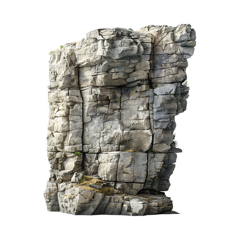 Rock Cliff on Transparent Background - Ai Generated Stock Illustration ...