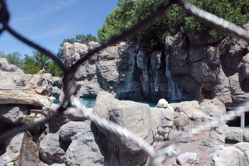 Cliffs Behind a Chain Link Fence Stock Image - Image of blue, cliffs ...