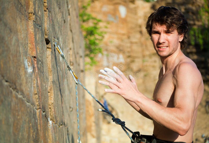 Rock climber stock photo. Image of fitness, danger, active - 25237228
