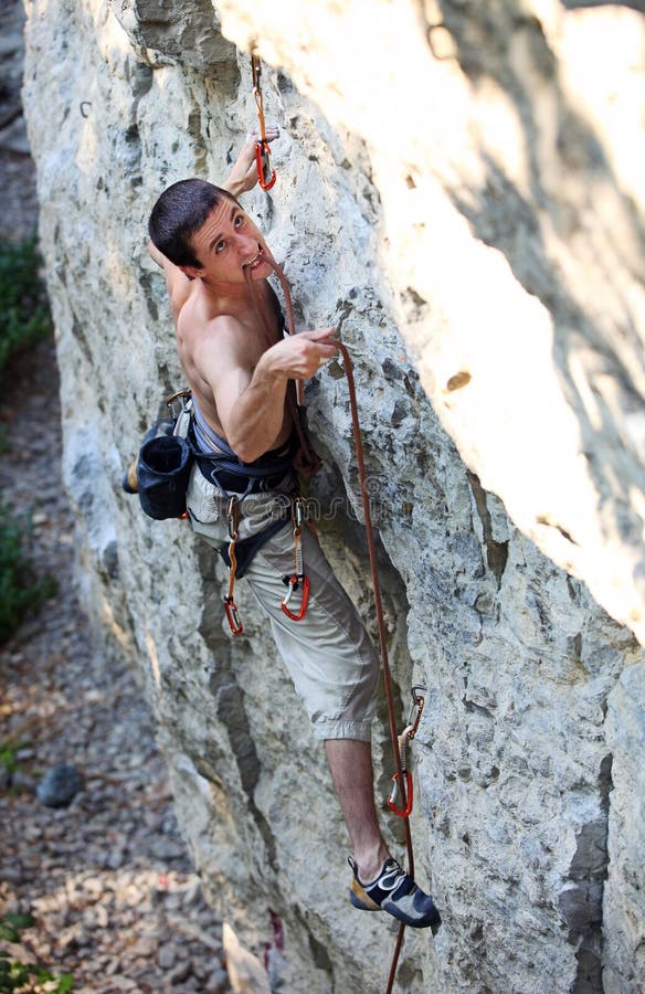 Rock climber stock photo. Image of alone, climb, express - 25567638