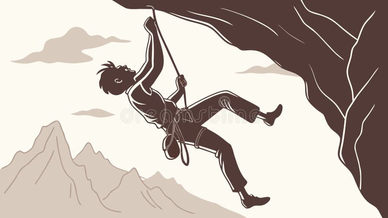 Climber Hanging Silhouette Stock Illustrations – 219 Climber Hanging ...