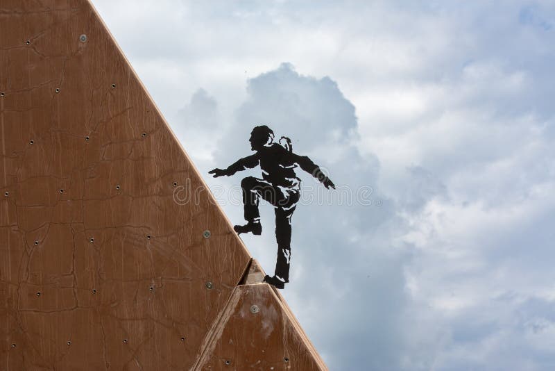 Rock climber stock photo. Image of tower, statue, person - 233579210