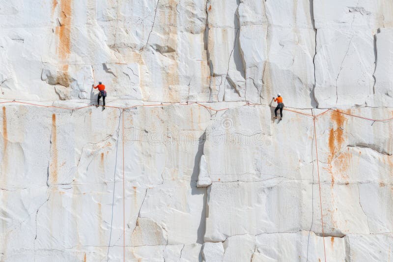 Rock Climbers Scaling a Cliff, Extreme Sports, Challenge and Strength ...