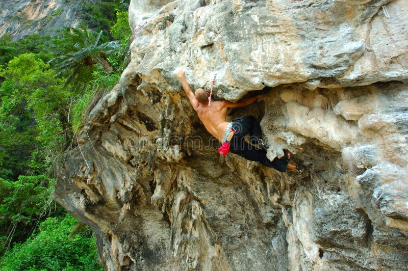 Rock Climbing stock image. Image of climbing, samui, active - 1095029