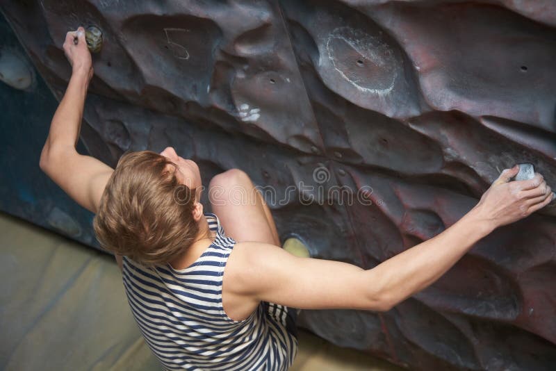 Rock climbing stock image. Image of climbing, indoors - 23611957