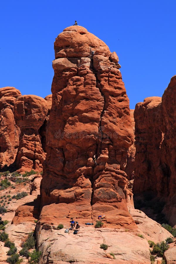 Arches National Park in Moab, Utah Stock Photo - Image of cliff, butte ...