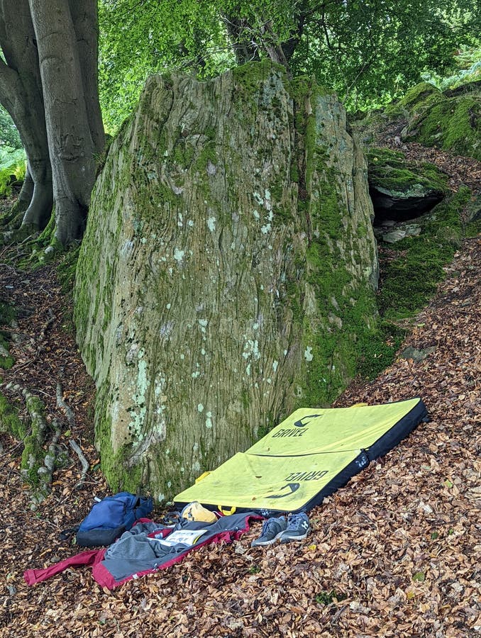 Rock with Climbing Boulder Set Up Editorial Stock Photo - Image of ...