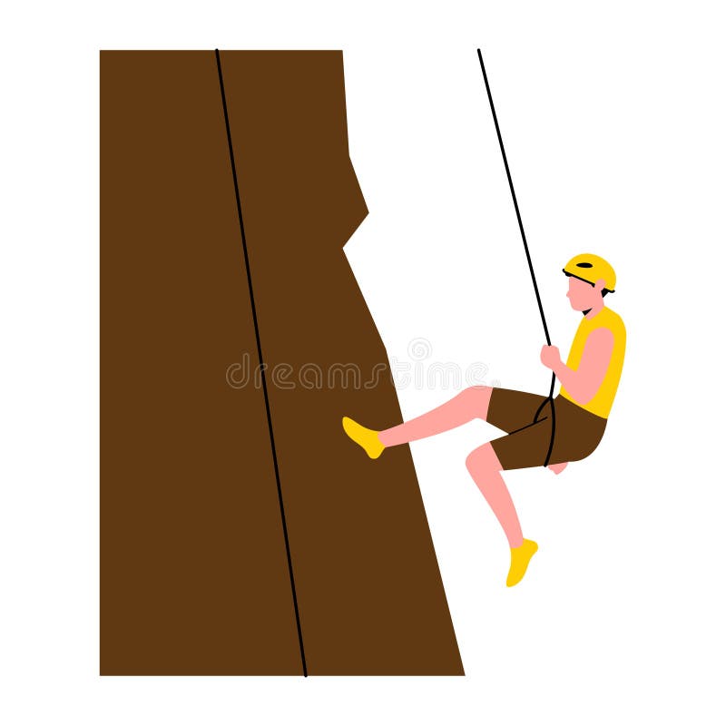 Rock Climbing Design Element Collection Stock Illustration ...