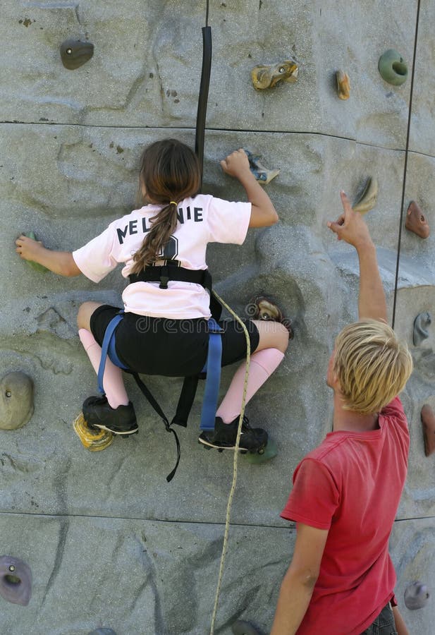Rock climbing girl stock photo. Image of child, people - 910450