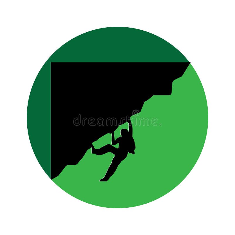 Rock climbing icon stock vector. Illustration of expedition - 282965926