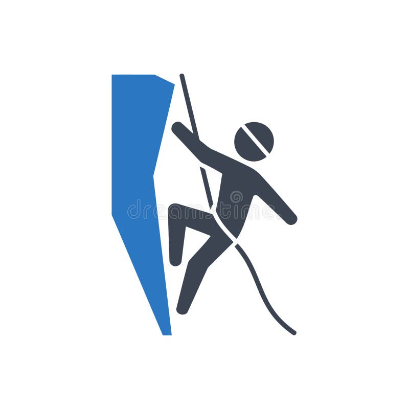 Rock Climbing Icon stock vector. Illustration of sport - 374474481