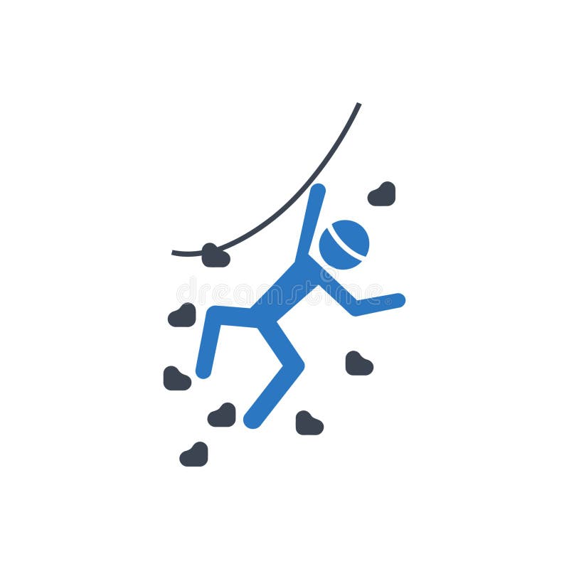 Rock Climbing Icon stock vector. Illustration of sign - 374473474
