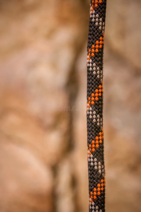 Extreme Close-up of Rock Climbing Rope Stock Image - Image of front ...