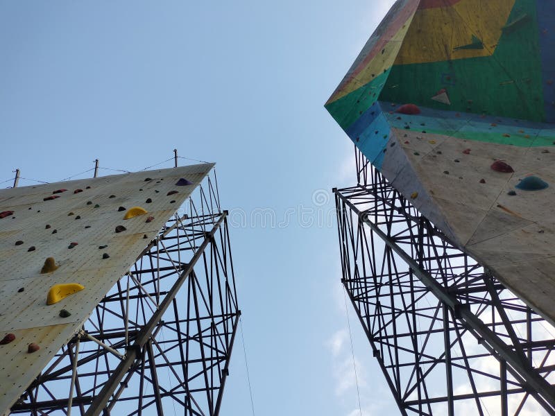 Rock Climbing Training Ground Stock Photo - Image of tracking, tracker ...