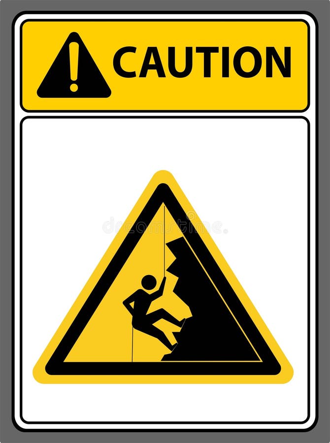 Rock Climbing Training Site. Please Be Careful of the Rubble Above.sign ...