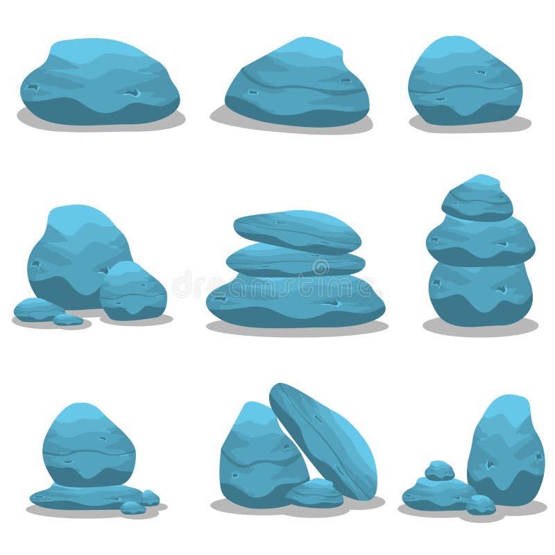 Rock Collection Stock of Vector Stock Vector - Illustration of pile ...