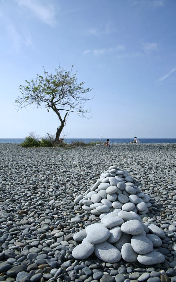 Rock Collectors Pebble Beach Philippines Stock Image - Image of feng ...