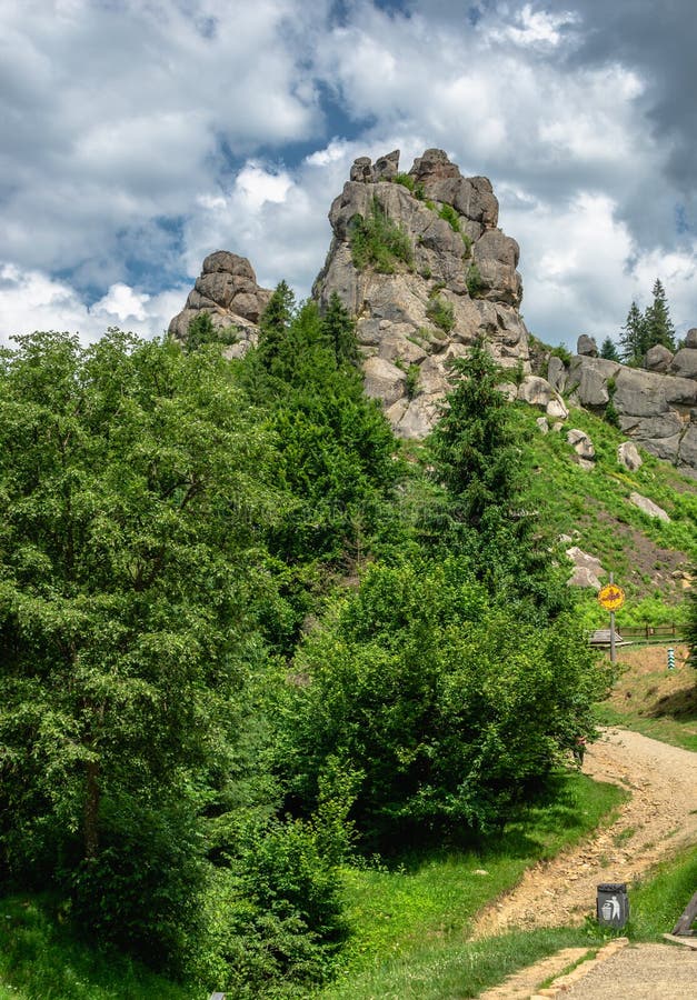 The Rock Complex of Tustan in Ukraine Editorial Stock Image - Image of ...