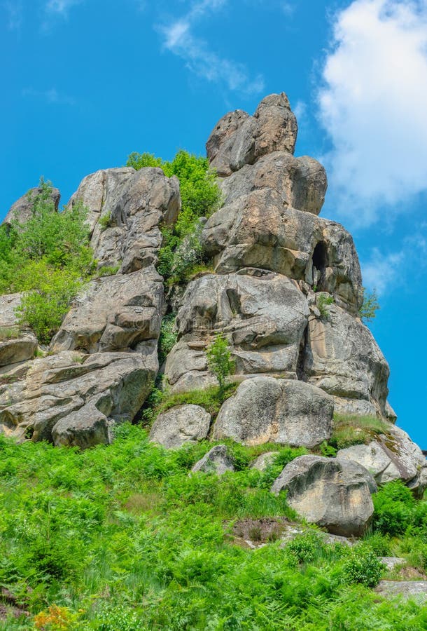 The Rock Complex of Tustan in Ukraine Stock Photo - Image of forest ...