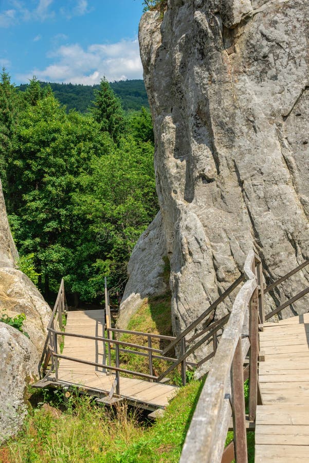 The Rock Complex of Tustan in Ukraine Editorial Stock Image - Image of ...