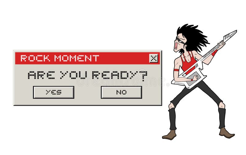 Rock computer message stock vector. Illustration of symbol - 129142447