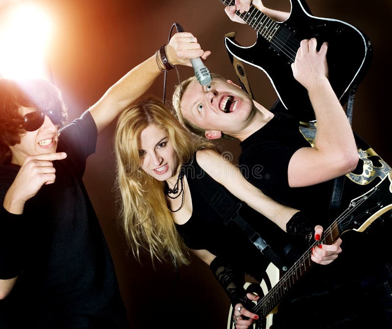 Funny band stock image. Image of microphone, playing - 12324871