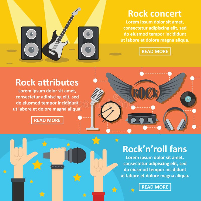 Rock Bar Horizontal Banner stock vector. Illustration of bottle - 227774529