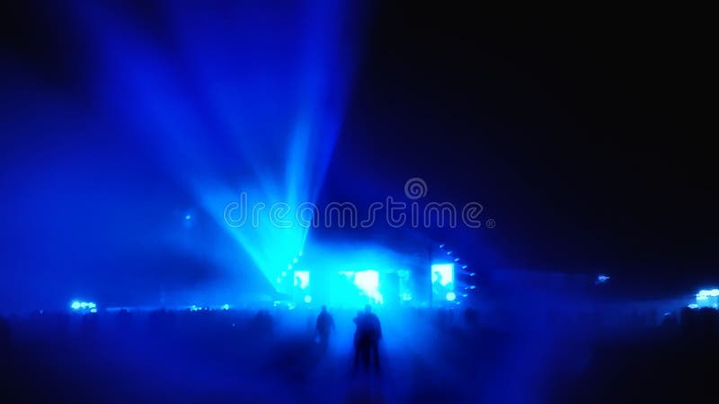 Rock concert in the fog stock image. Image of rock, purple - 160490871