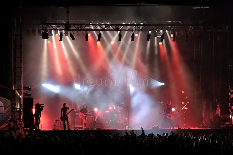 Rock Concert 3 stock photo. Image of tunes, perform, crowd - 254190