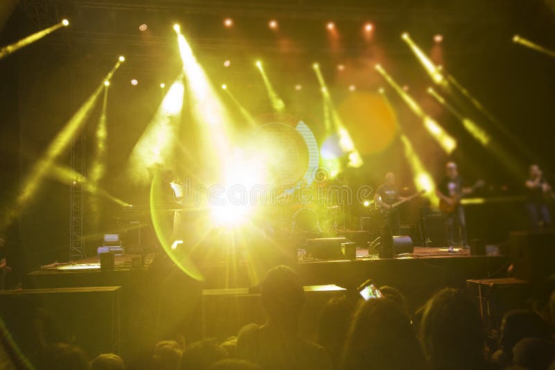Rock concert performance stock photo. Image of concert - 160381484