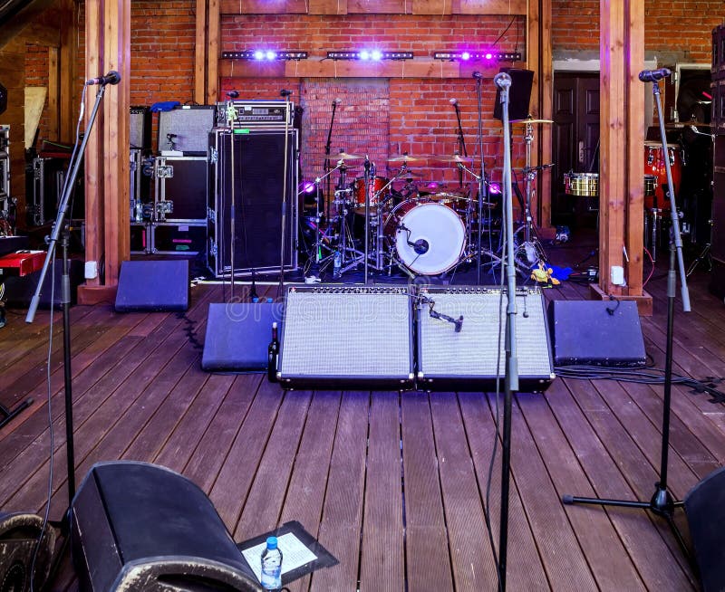 Rock concert stage stock image. Image of effects, recreation - 127279027