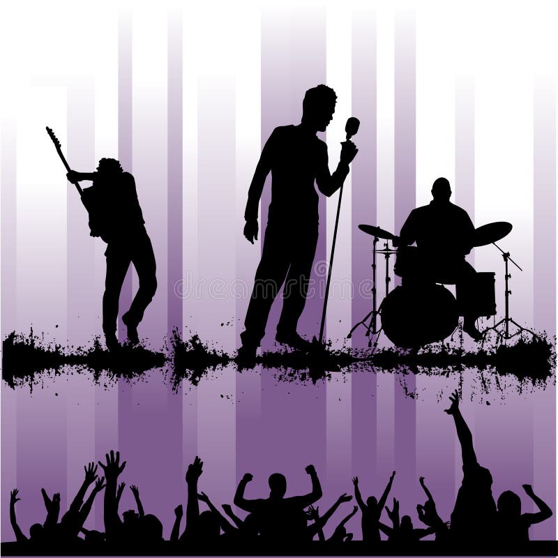 Rock Band Performance stock vector. Illustration of guitar - 7679623