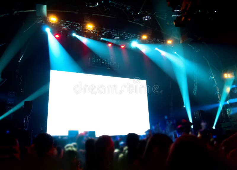 Rock Concert, White Screen Isolated. Stock Image - Image of industry ...