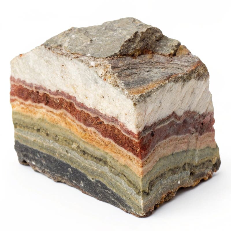 Cross Section of Soil Layers Isolated on White Background Stock ...