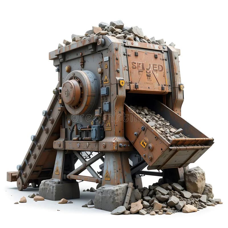 Rock Crusher Machine Industrial Equipment with Stone Processing and ...