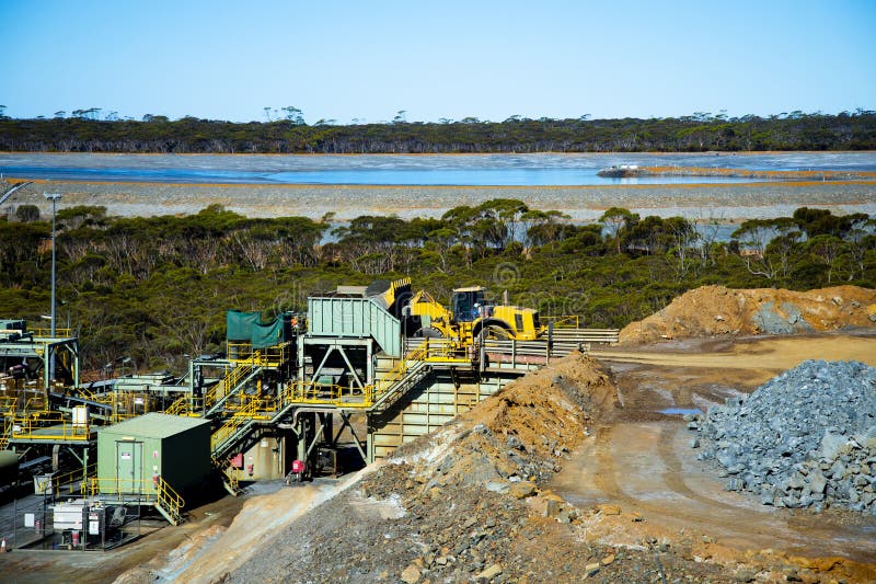 Mining Rock Core Yard stock photo. Image of assay, science - 130244116