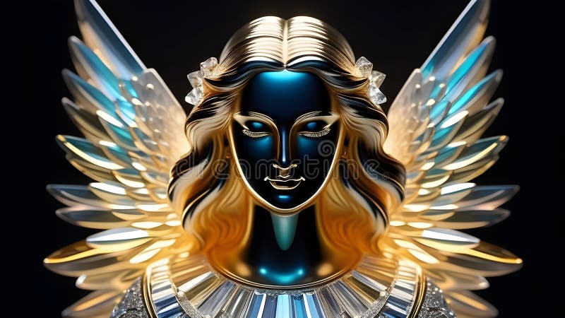 Rock crystal angel. stock photo. Image of shine, december - 313064468