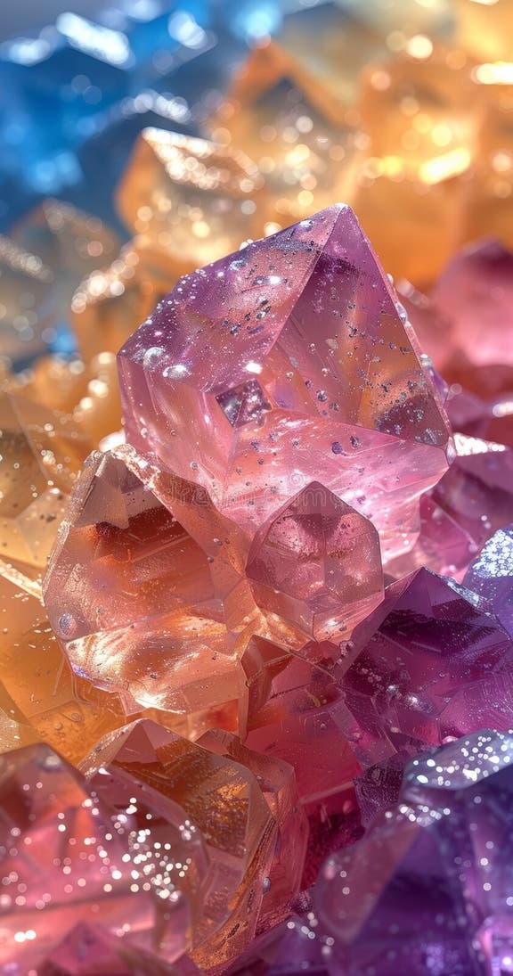 A Rock Crystal Glistening in the Sunlight Stock Illustration ...