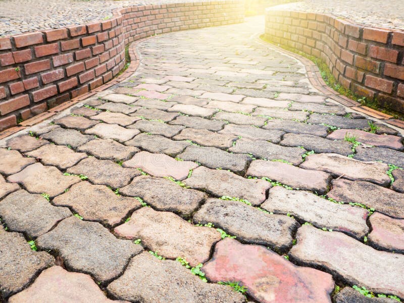 A Curve Pathway through Lawn Stock Photo - Image of meadows, lawns ...