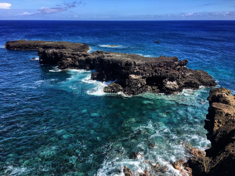 Rock in Easter Island stock image. Image of beach, easter - 113267839