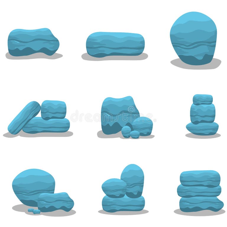 Rock Element Set Vector Art Stock Vector - Illustration of design, heap ...