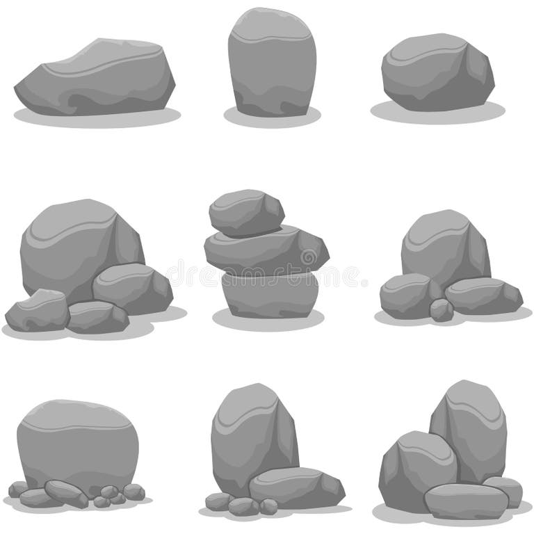 Rock Element Vector Art Illustration Stock Vector - Illustration of ...