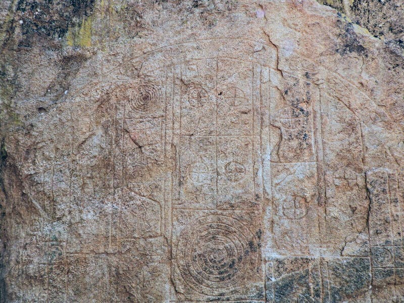 Rock Engraving in Sri Lanka Stock Image - Image of used, background ...