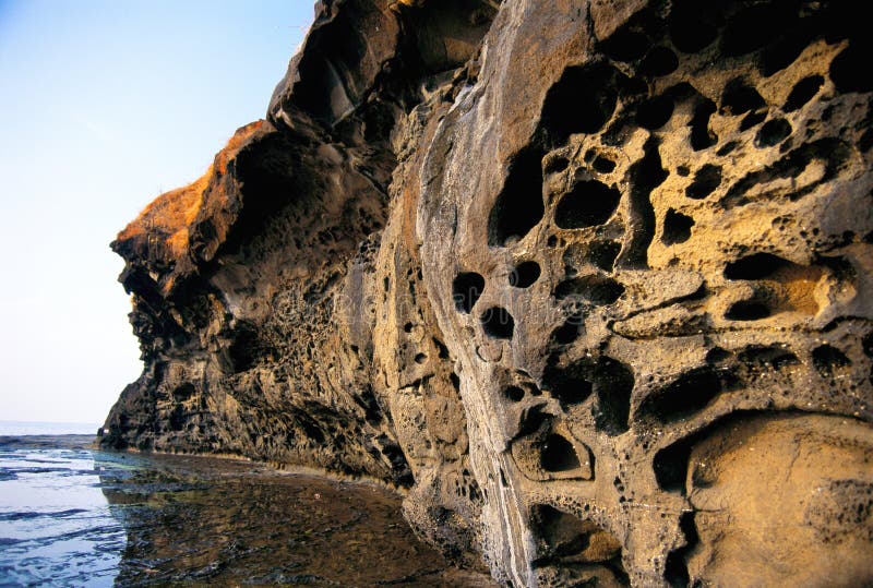 Indian Beaches Rock Erosion by Sea Hari Hareshwar Beach Maharashtra ...