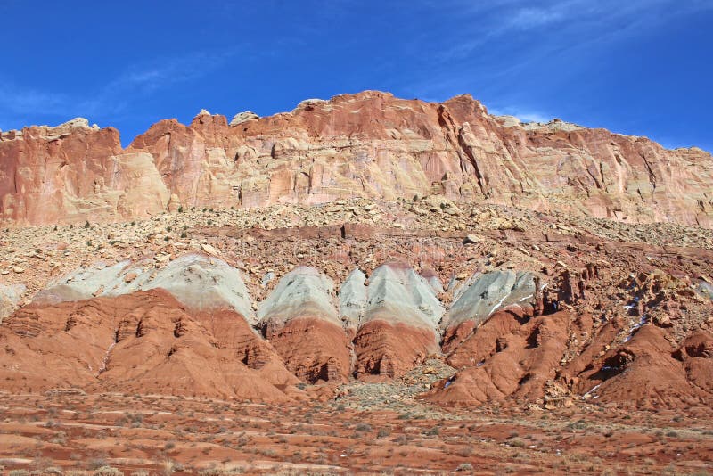 Rock Face, Capitol Reef National Park, Utah Stock Photo - Image of ...