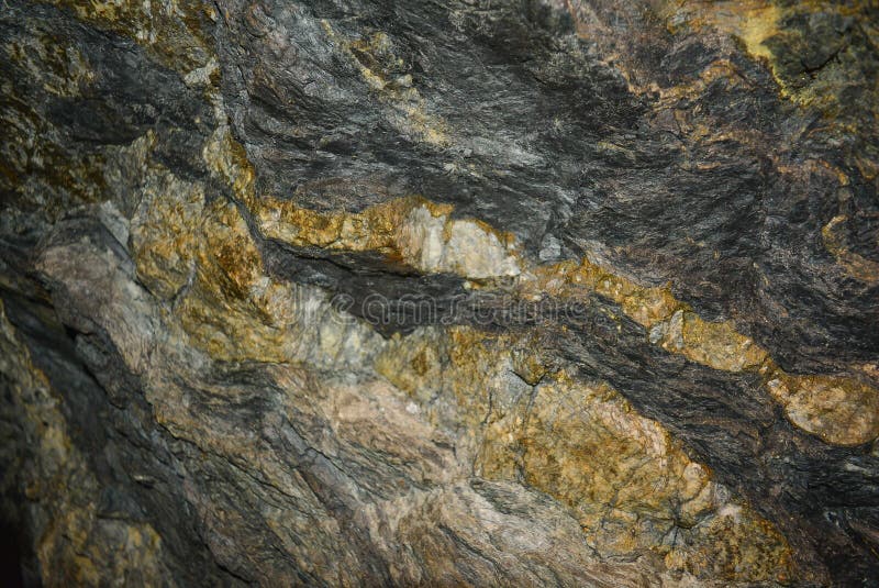 Rock Face of a Copper Mine with a Copper Stock Photo - Image of ...