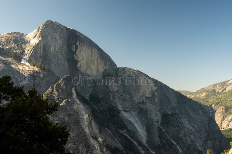 Rock Face of Half Dome As Viewed from Snow Creek Trail Stock Photo ...