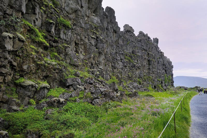 The Rock Face of North American Plate Stock Photo - Image of visitors ...