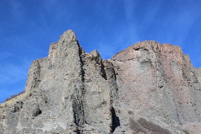 Wasatch Front Mountains, Utah Stock Photo - Image of america, orange ...