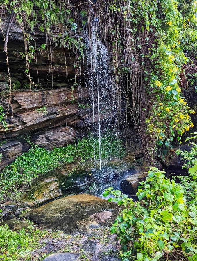 Rock Face Water Run-Off after Heavy Rain Stock Image - Image of heavy ...
